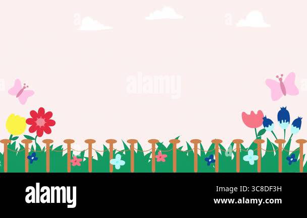 Spring Bank Holiday With Colorful Flowers, Picket Fences, And ...