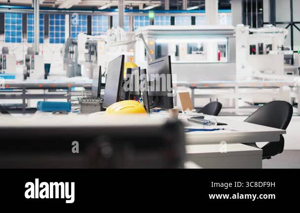 Monitor in photovoltaics factory office used in finetuning system ...
