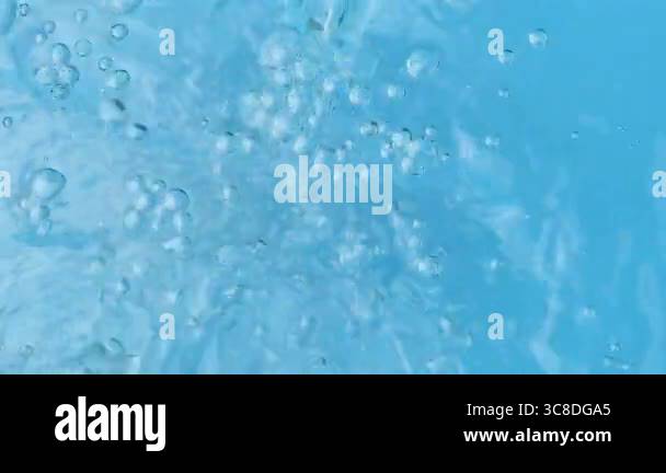 Pouring Fresh Drinking Water Flow Macro Slow Motion Stock Video Footage ...