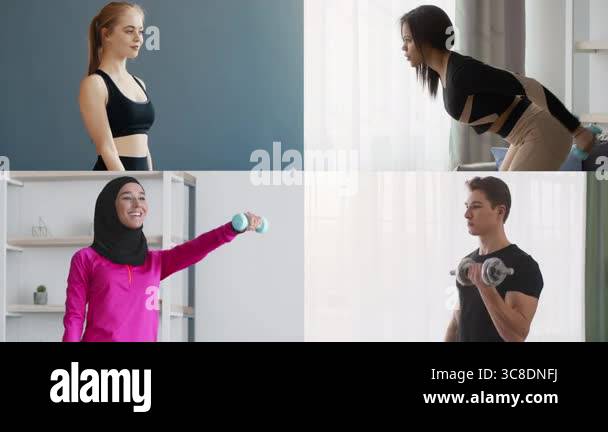 A collection of diverse individuals showcasing different workout ...
