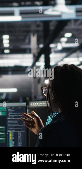 Vertical video Server hub manager talking with programmer using node ...