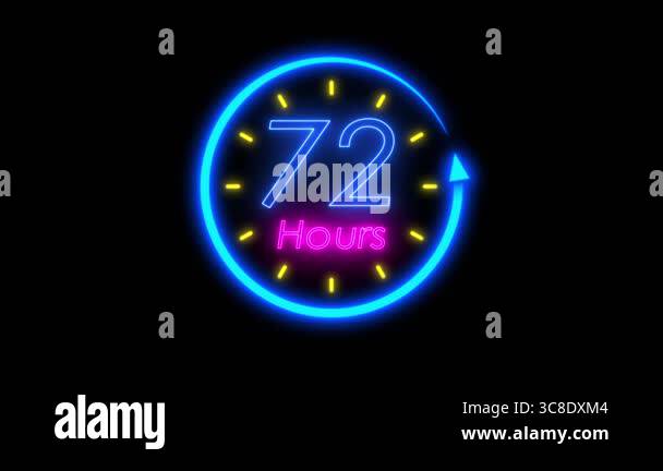 icon 24 hours animated icon open 12h,24h,48h,72 hours shop bar 4k ...