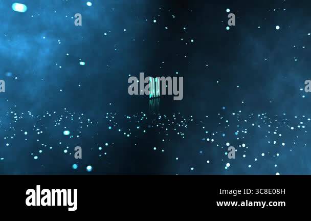 abstract background of blue color particles Stock Video Footage - Alamy