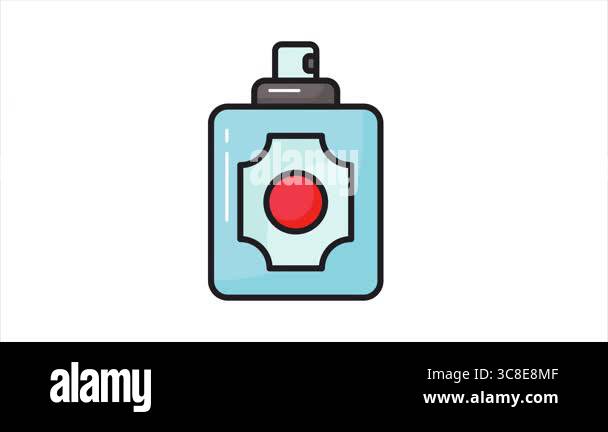 Perfume bottle icon animation in modern style, fragrance bottle vector ...