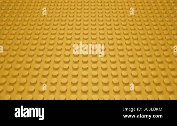 4K Yellow Toy Construction Bricks Geometric Background with Forward ...
