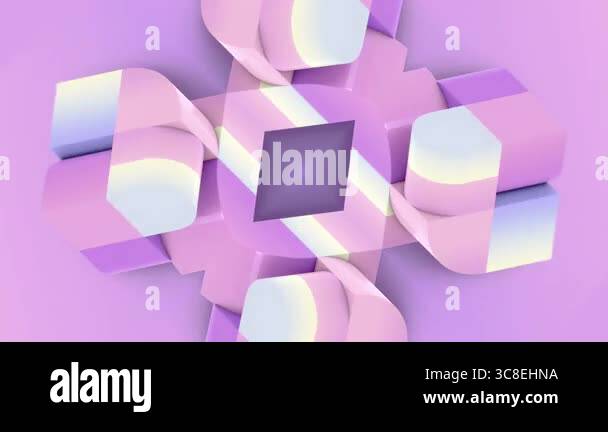 Optical art style loop animation. Colored shapes form a dynamic ...