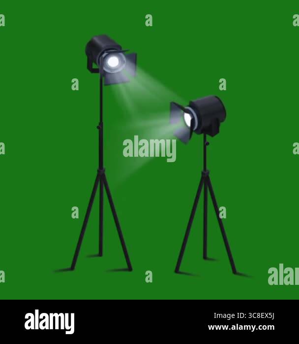 Dynamic vector animation of stage lights and disco effects Stock Video ...