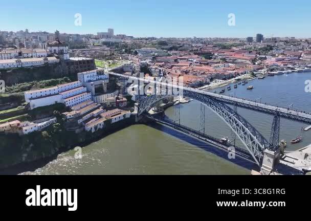 Porto Skyline At Porto In District Of Porto Portugal. Coastal City ...