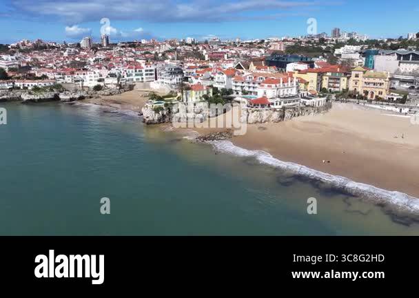 Cascais Skyline At Cascais In District Of Lisbon Portugal. Coastal City ...