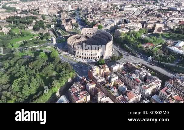 Rome Coliseum At Rome In Lazio Italy. Cultural Heritage. Beautiful ...