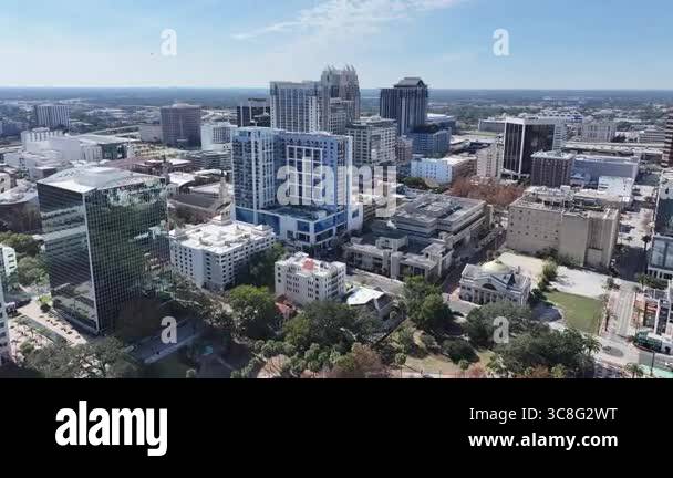 Orlando Skyline At Orlando In Florida United States. Downtown Cityscape ...