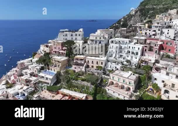 Amalfi Coast At Positano In Salerno Italy. Beach Landscape. Giant ...