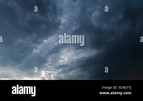 Powerful 4K timelapse shows dark clouds rapidly forming in the sky ...