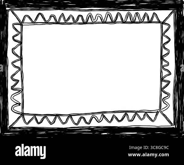 Scribble Border Frame Animation Loop Stock Video Footage - Alamy