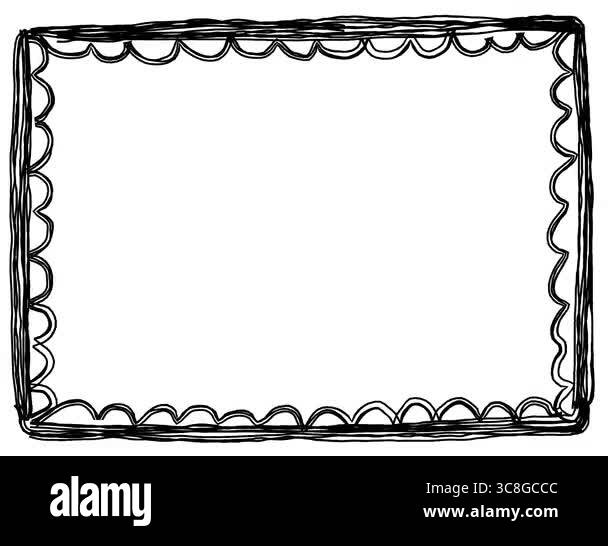 Scribble Looping Border Frame Animation Stock Video Footage - Alamy