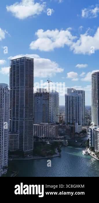 Vertical view miami downtown skyline Stock Videos & Footage - HD and 4K ...