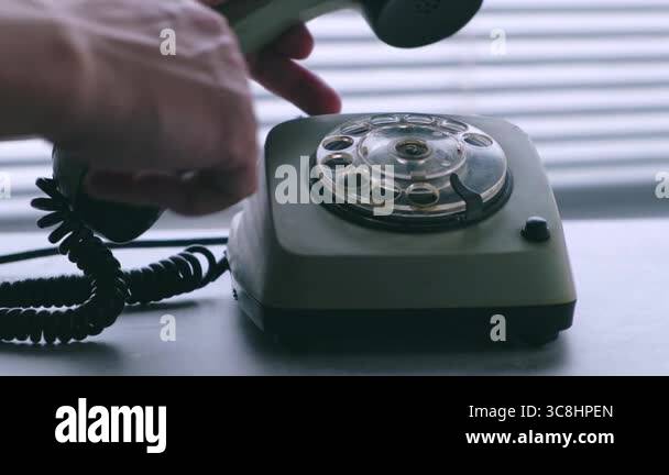 Hand lift receiver vintage telephone Stock Videos & Footage - HD and 4K ...