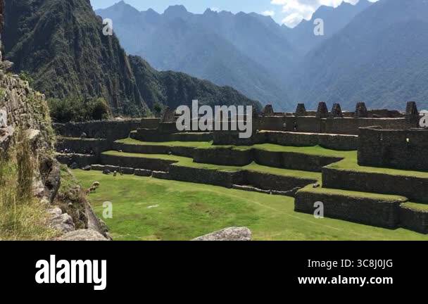 The ancient ruins of Inca civilization on the high mountains of Peru ...