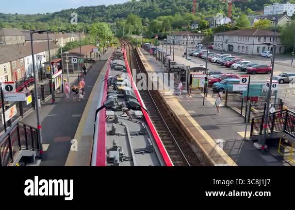 Treforest, Pontypridd, Wales, UK 10 May 2025: Aerial view of a Class ...