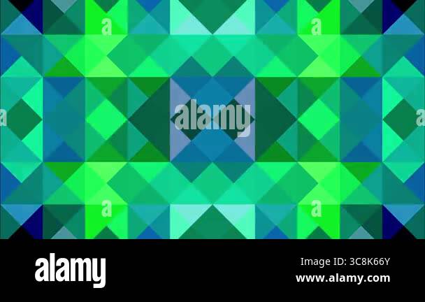 Animated polygon soft green background. mosaic triangle geometric ...