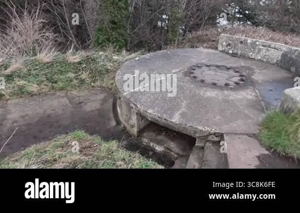 Downing Point Battery. Abandoned coastal defences from World War One ...