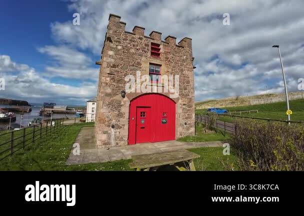Scenic video clips of Eyemouth town, harbour and beach, capturing ...