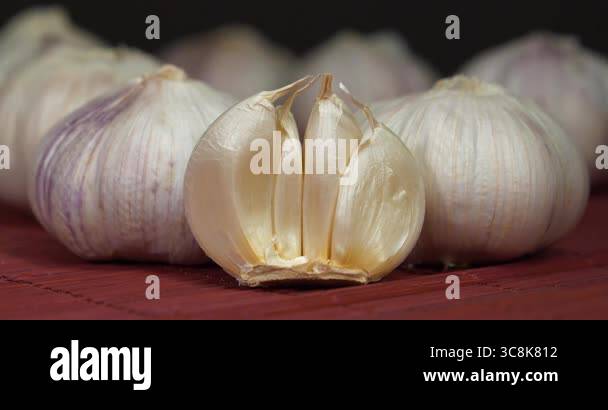 Garlic, Allium sativum, species of bulbous flowering plants in genus ...