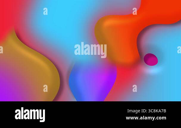 Colorful 3d gradient layers abstract background animation video motion ...