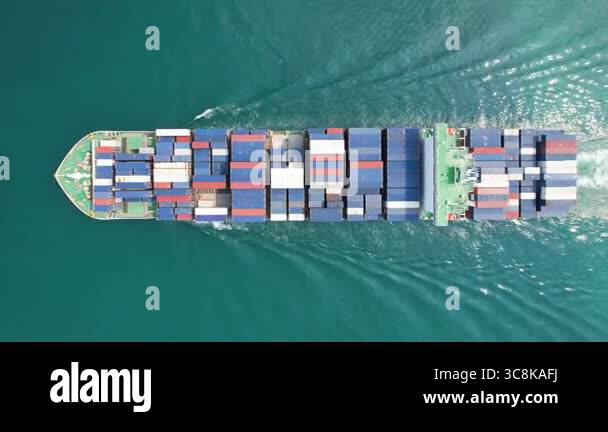 Container ships carry large numbers of containers exported to various ...