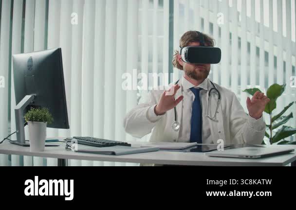 A Doctor Utilizes AI to Analyze Patient Data in Real Time During ...