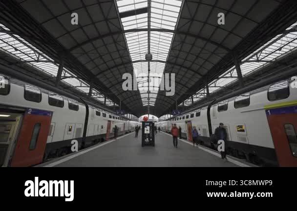 February 2, 2025. Lucerne, Switzerland. Lucerne railway station ...
