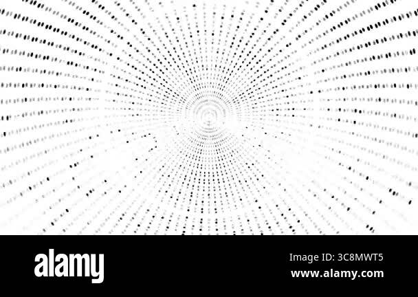 abstract animated halftone dotted retro technology background, random ...