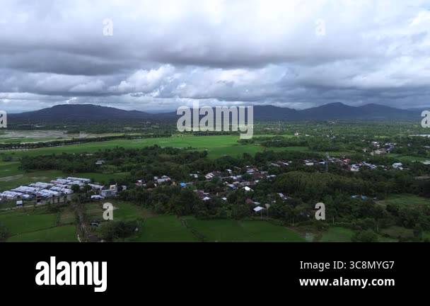 Beautiful Mountain Contours and Verdant Valleys Drone Footage of Remote ...