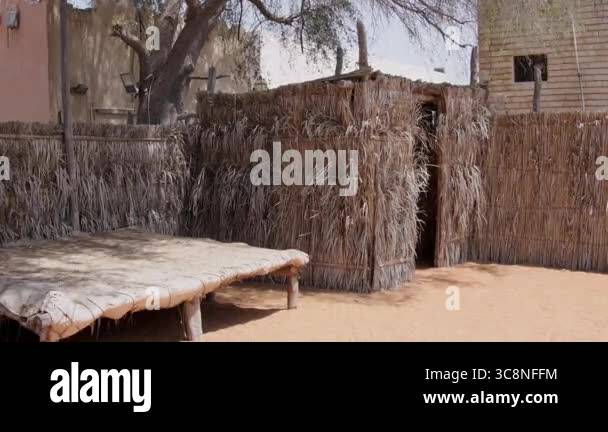 Static view traditional Emirati barasti house, also known as areesh ...