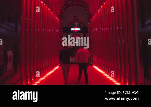 Italy, Milan 03,12,2025 Martini exclusive pub party restaurant in the ...