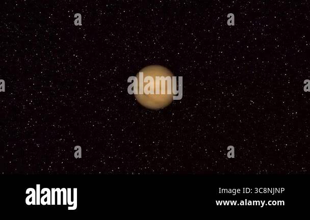 Venus atmosphere glowing against starry space backdrop. Mesmerizing ...