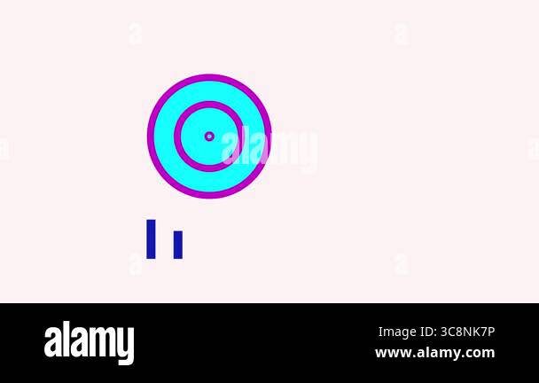 Target board animation with arrow and dollar bill or coin. Motion ...