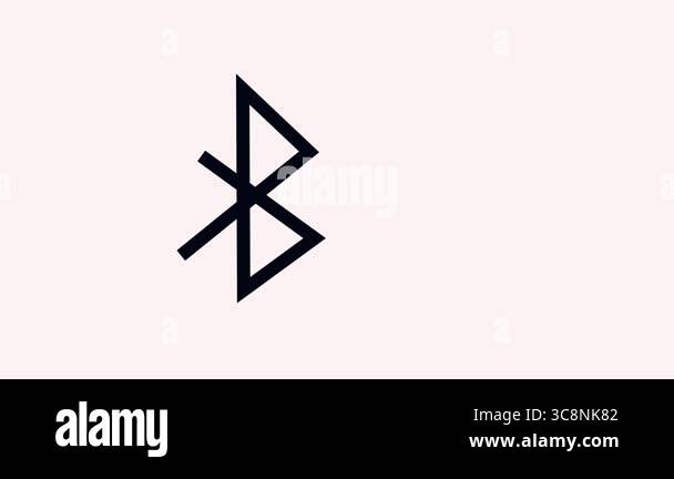 Bluetooth icon animation. Showcasing wireless technology, device ...