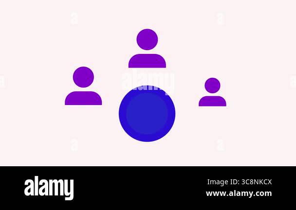Office icon and business icon animation . Dynamic web icon set for ...