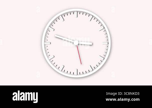 Dynamic clock with moving arrows. Abstract analog clock animation ...