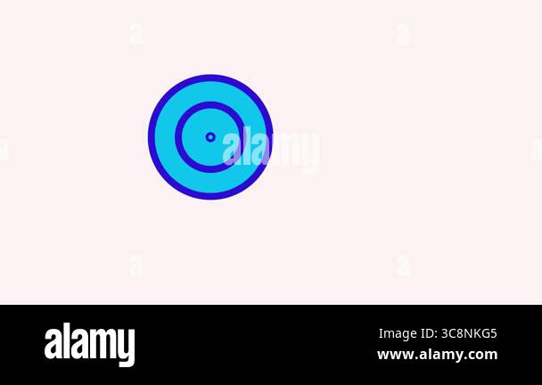 Arrow hitting target board with dollar bill. Creative motion graphics ...