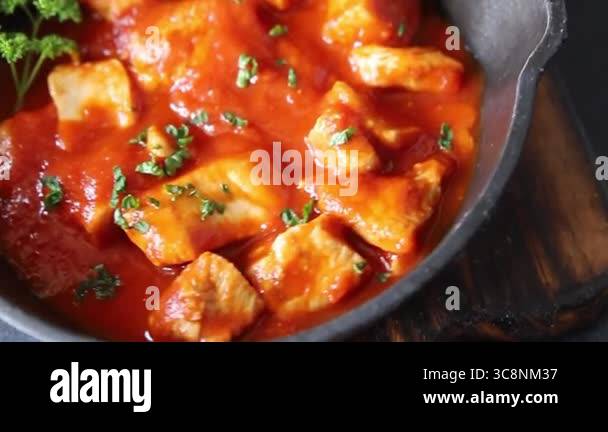 Butter chicken curry poultry meat tomato sauce dish fresh tasty gourmet ...