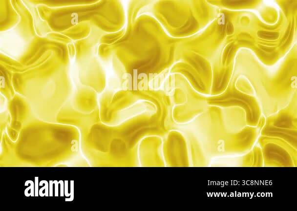Abstract background with animated yellow flowing liquid shapes ...
