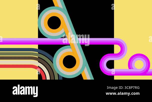 Retro 70s Background animation with Groovy 1970s art video ...