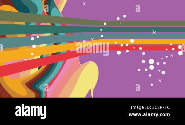 Retro 70s Background animation with Groovy 1970s art video ...