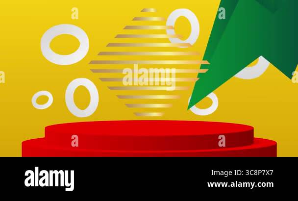 Mockup product display animation, cylinder pedestal podium. Stage ...