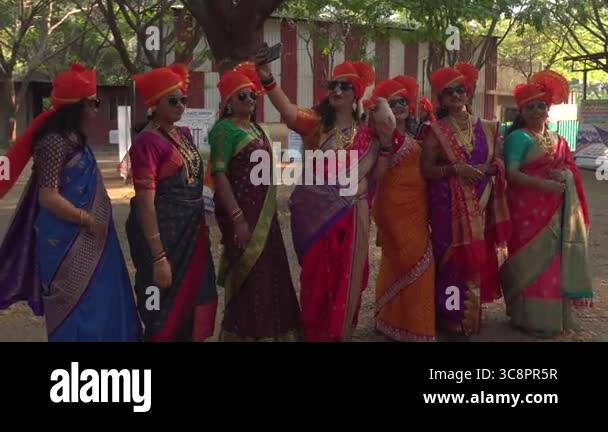 Pune, India - April 9, 2024, : Hindu people from Maharashtra ...