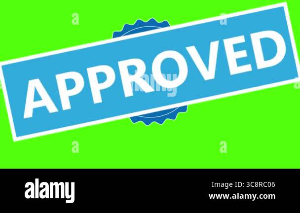 Approved Blue Circular Stamp Animation Quality Certification Badge ...