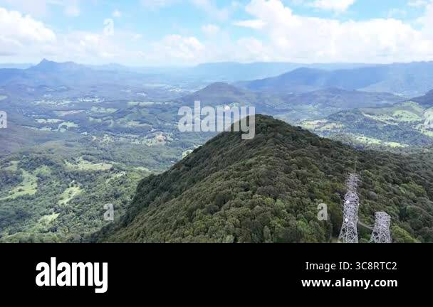 Aerial view over Rainforest from Best Of All lookout at the Springbrook ...