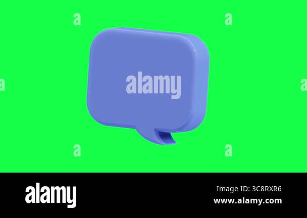 4K 3D animation of bubble chat icons in glossy candy colors, in green ...